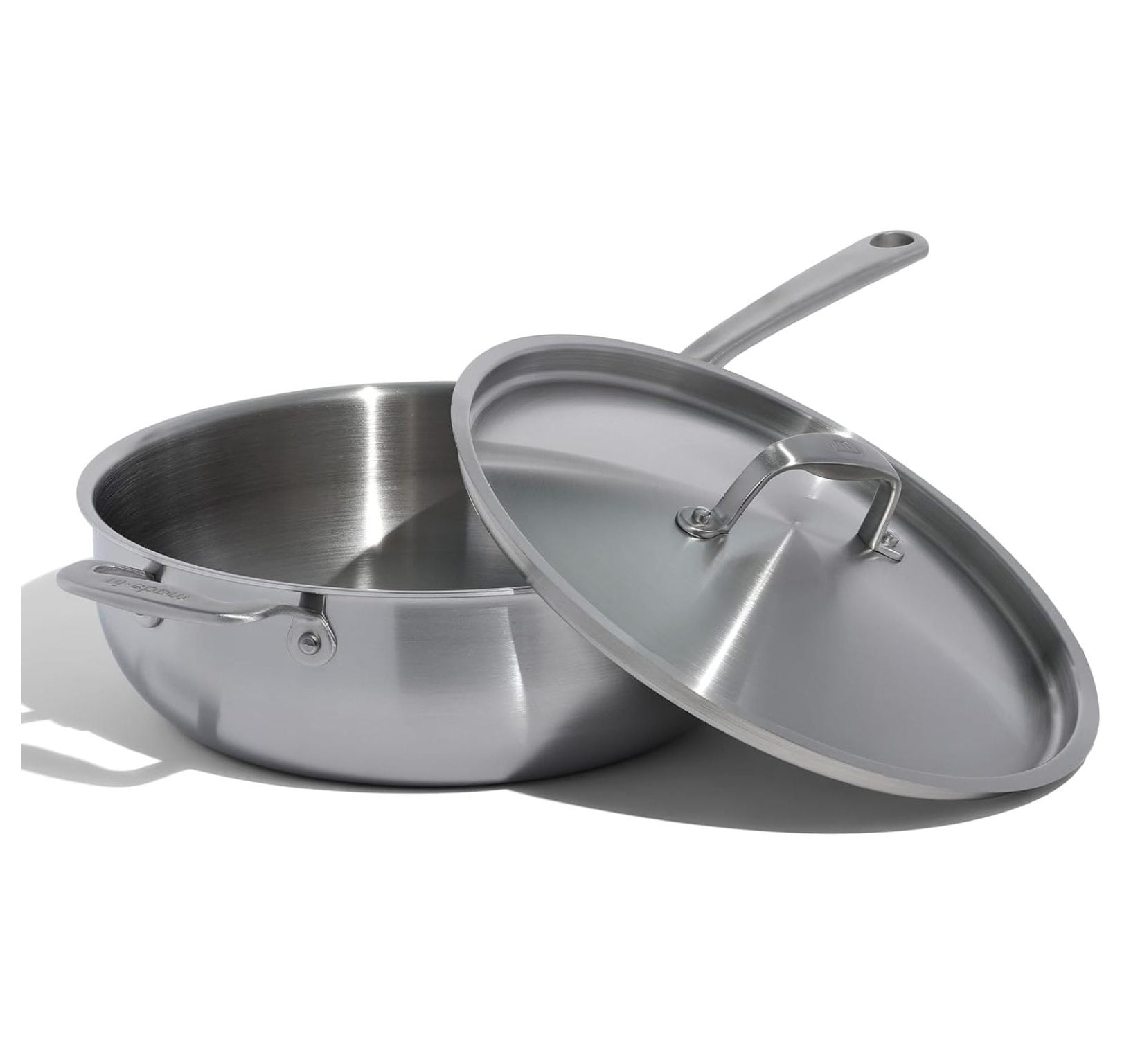 HeSLehs Cookware - 5 Quart Stainless Steel Saucier Pan - 5 Ply ...