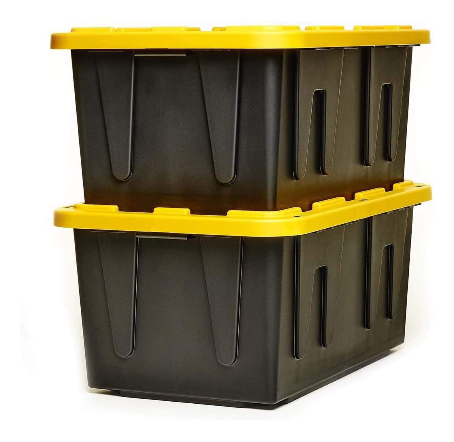 HeSLehs Durabilt 27 Gallon Capacity Lid Stackable Heavy Duty Tough ...