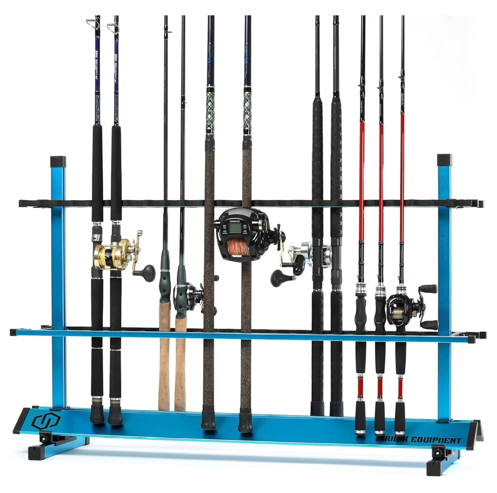 HeSLehs Fishing Rod Rack Holder Organizer, Lightweight Aluminum ...