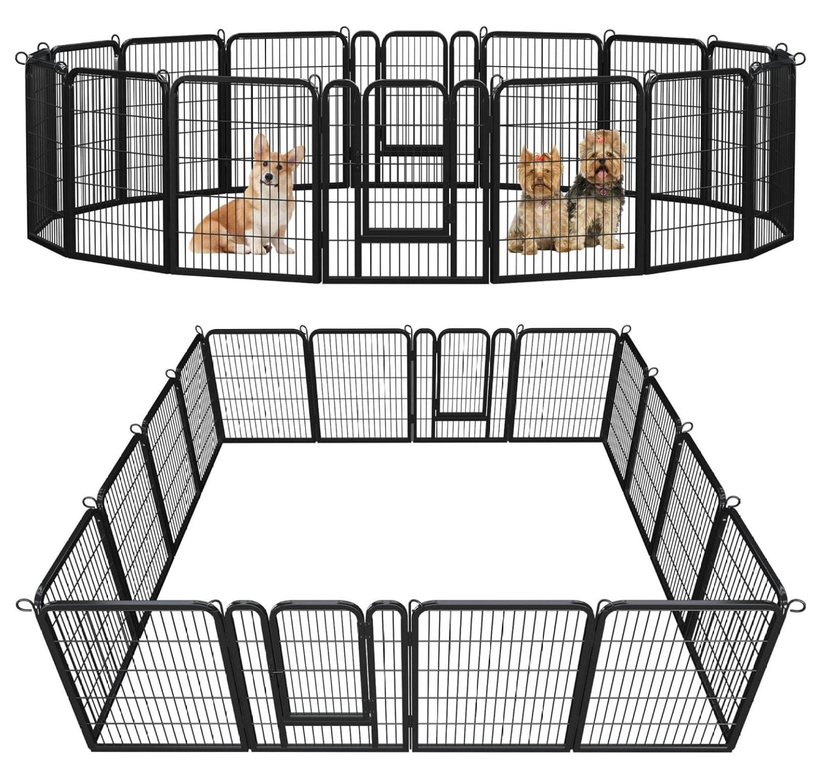 HeSLehs Heavy Duty Dog Playpen - Foldable Metal Pet Playpen Dog ...