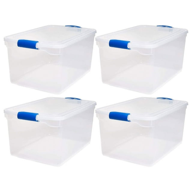 HeSLehs Heavy Duty Modular Stackable Storage Tote Containers with ...