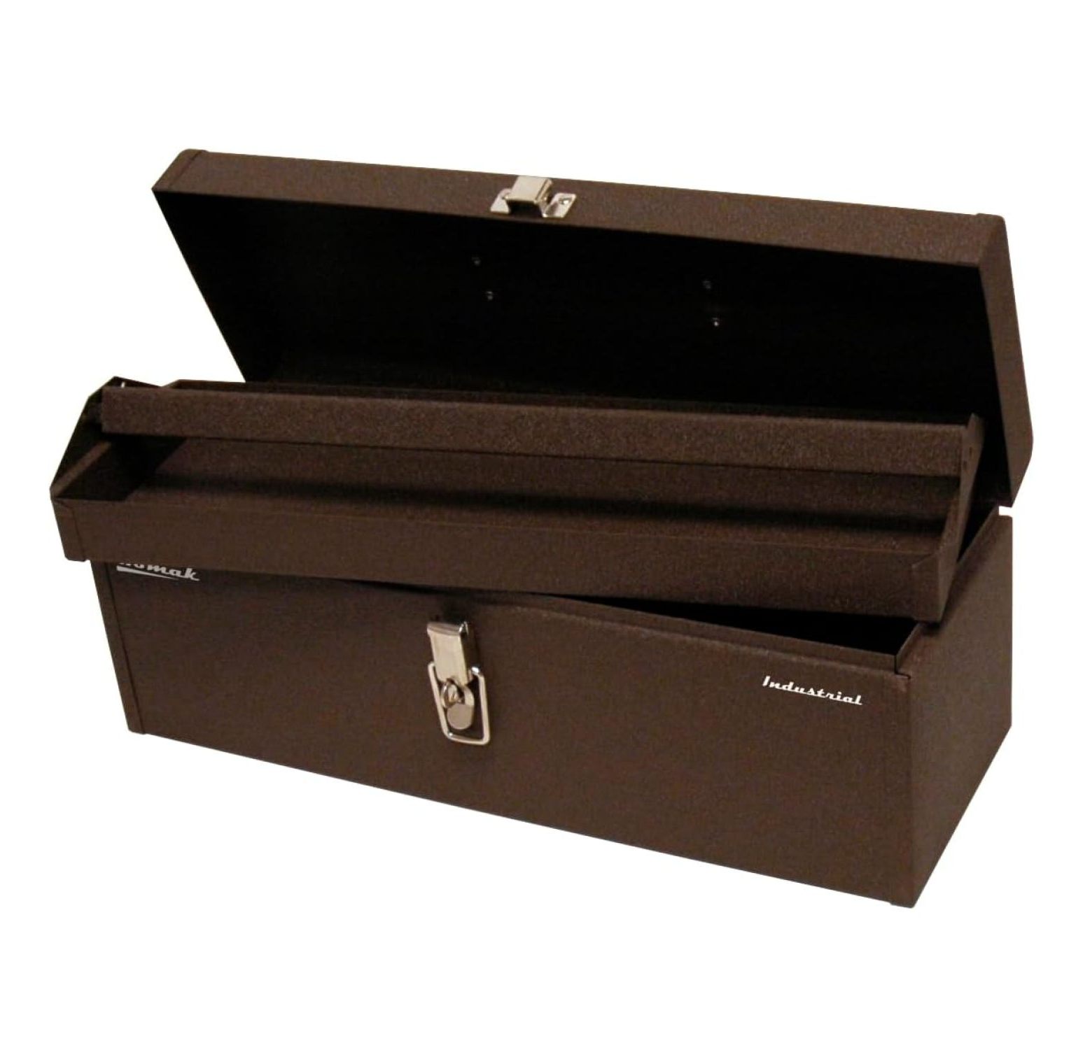 HeSLehs Industrial 20-Inch Tool Tote Steel Toolbox, Brown Winkle Powder ...