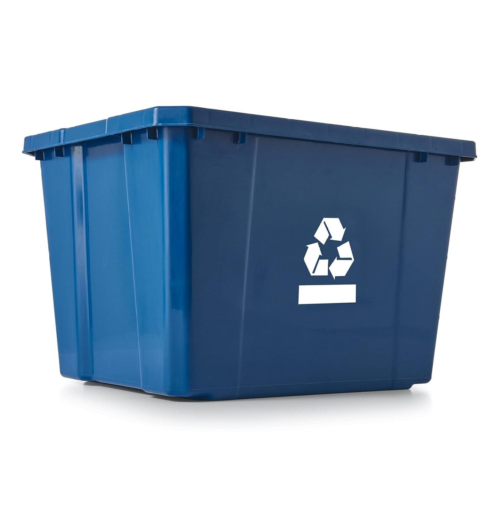 HeSLehs Medium Curbside Blue Box, Plastic 17 Gallon/64 Litre Home Trash ...