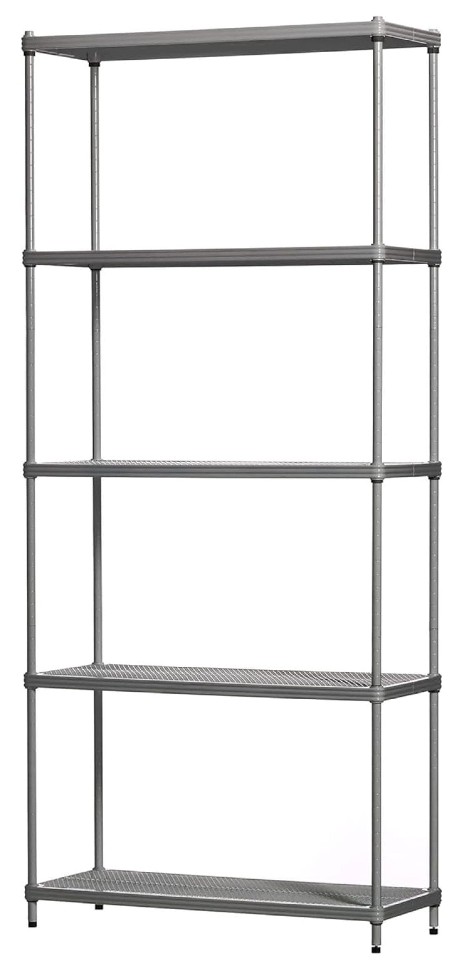 HeSLehs MeshWorks 5 Tier Full Size Metal Storage Shelving Unit ...