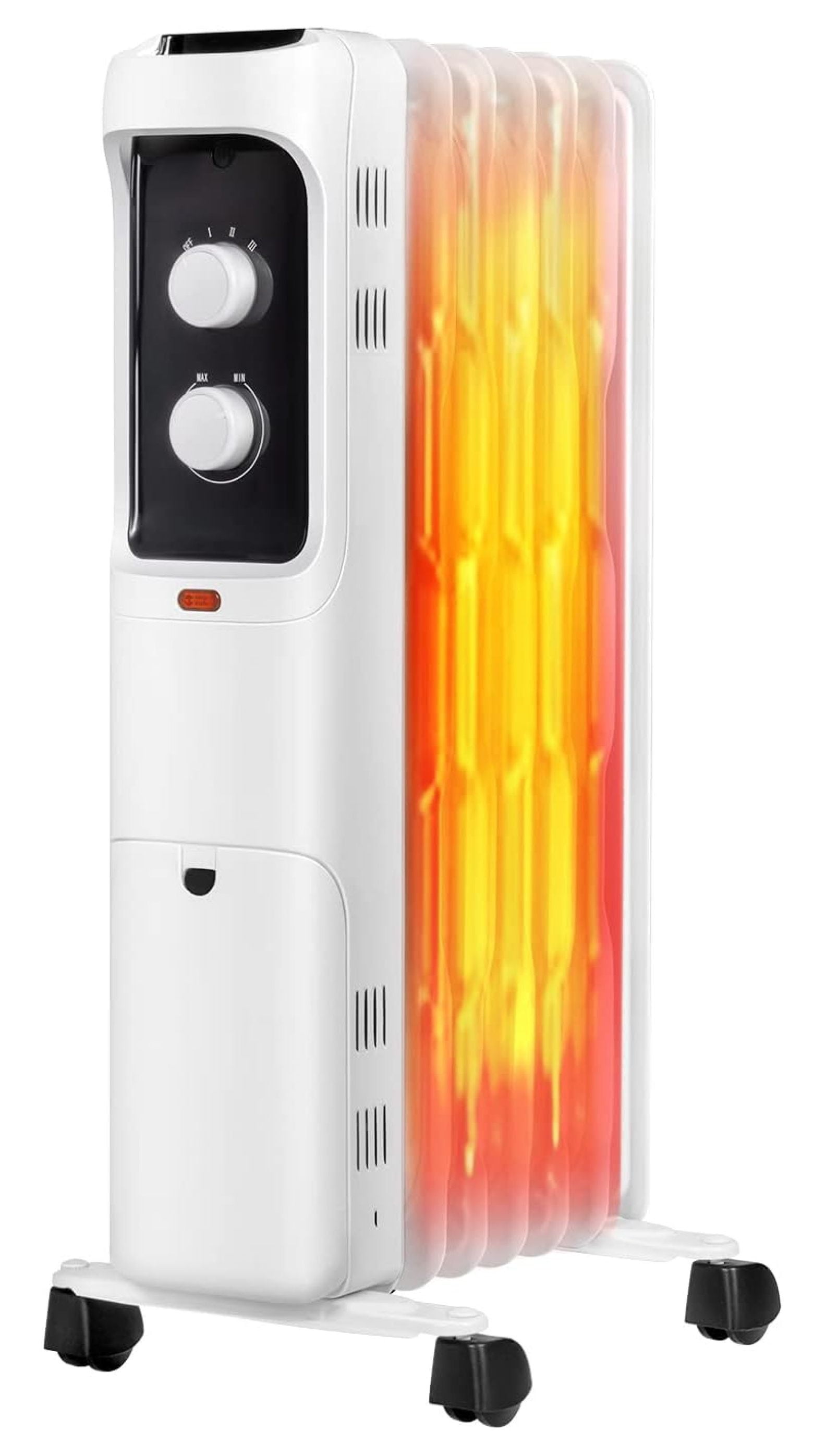 HeSLehs Oil Filled Radiator Heater, 1500W Space Heater with 3 Heat ...