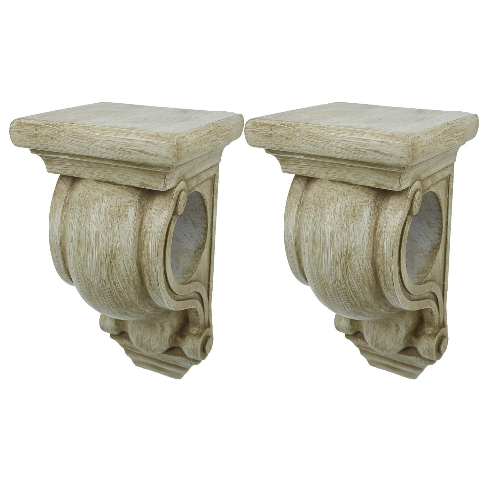 HeSLehs Set of 2 Marquis Drapery Sconce, 1 3/8-inch Diameter, Cottage ...