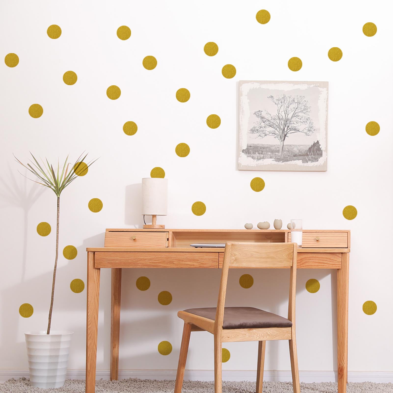 HeYii 1 Sheet Adhesive Dot Wall Sticker DIY PVC Multi-Use Anti-Fade ...