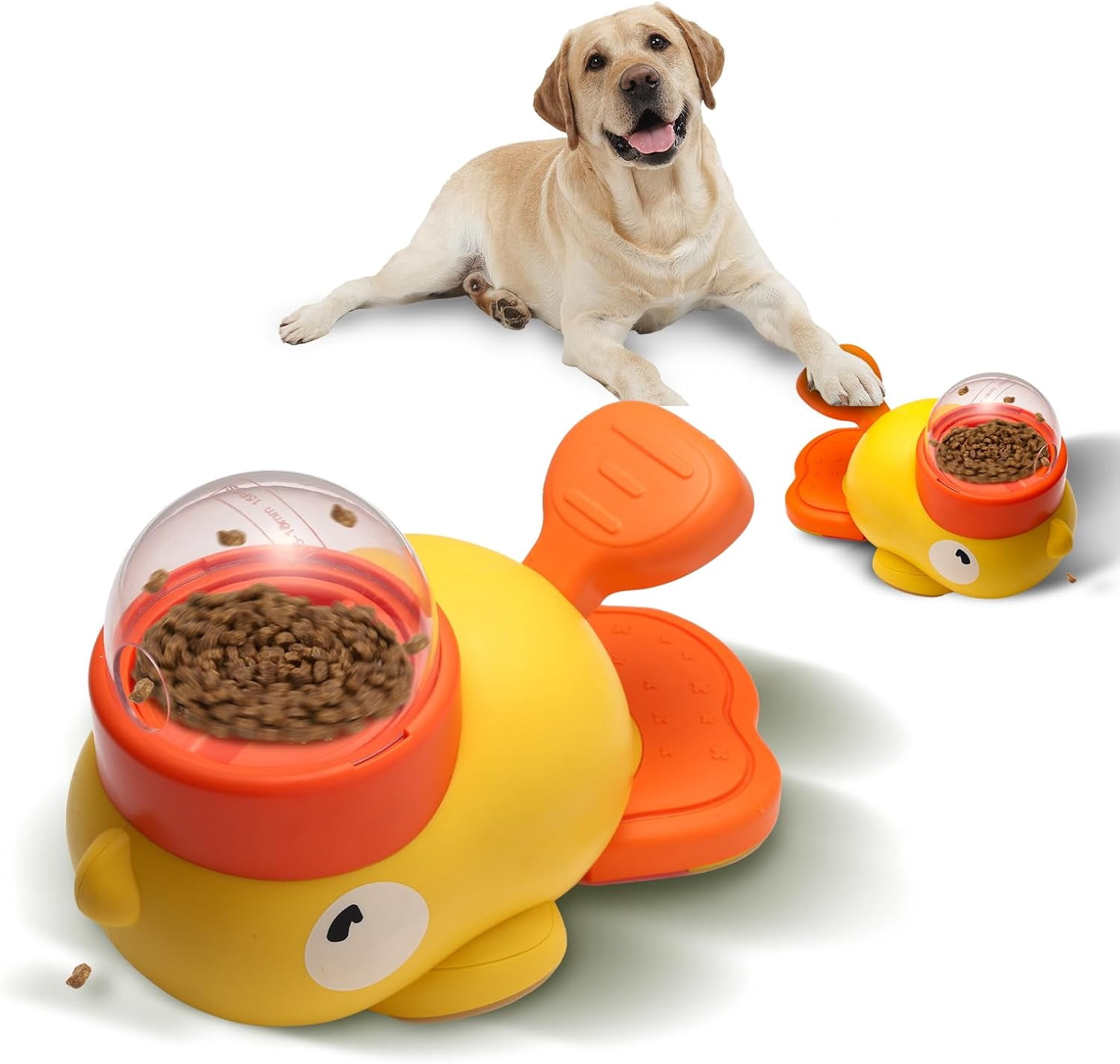 HeaCare 2-in-1 Interactive Dog Toy-Yellow Duck Slow Feeder & Puzzle ...
