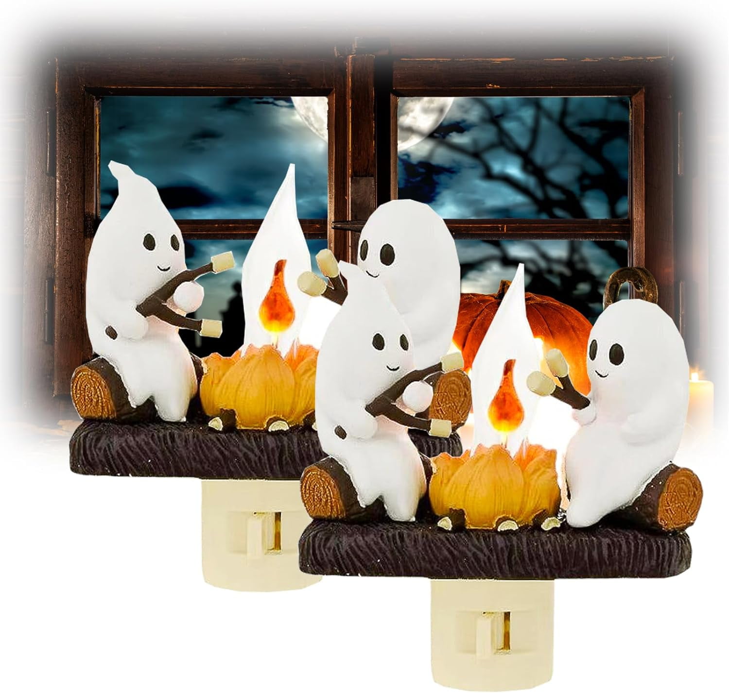 HeaCare 2024 New Ghost Campfire Flickering Nightlight, 11×7cm 3D LED ...