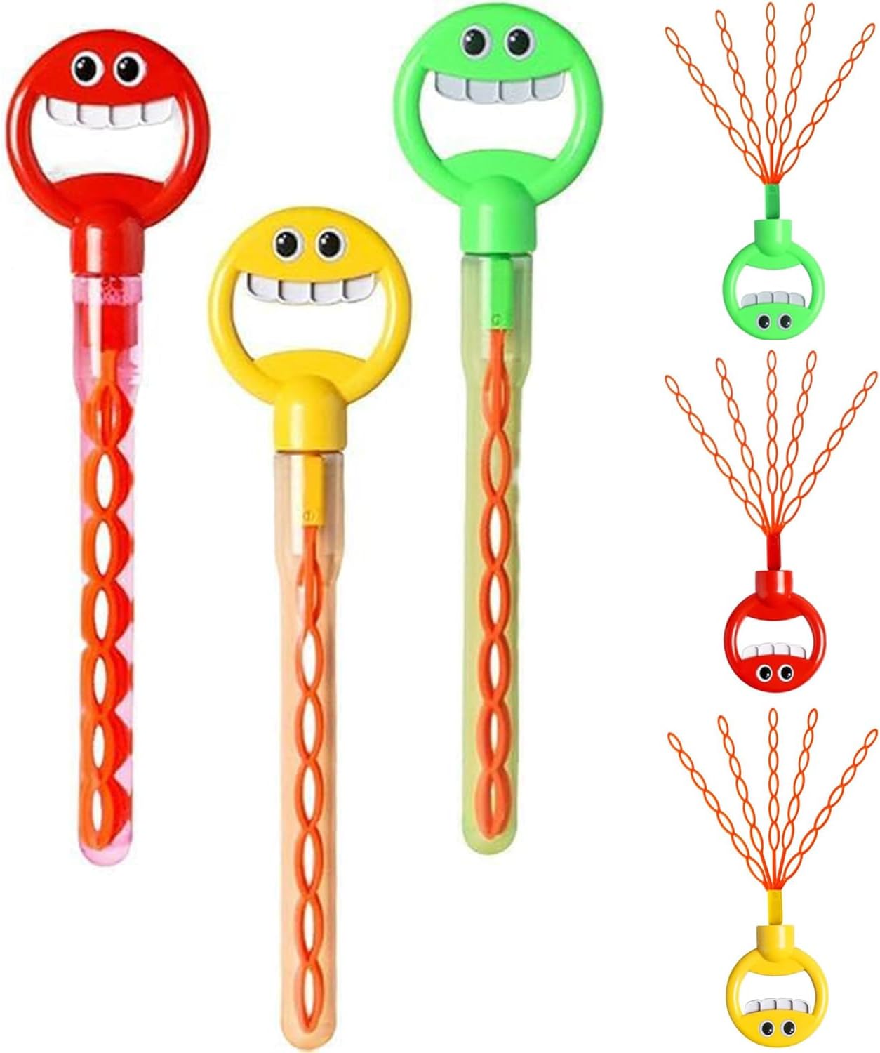 HeaCare 32 Hole Smiling Face Bubble Stick with Bubbles Refill, 2024 New ...