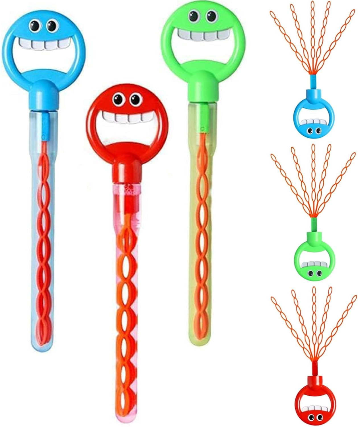 HeaCare 32 Hole Smiling Face Bubble Stick with Bubbles Refill, 2024 New ...