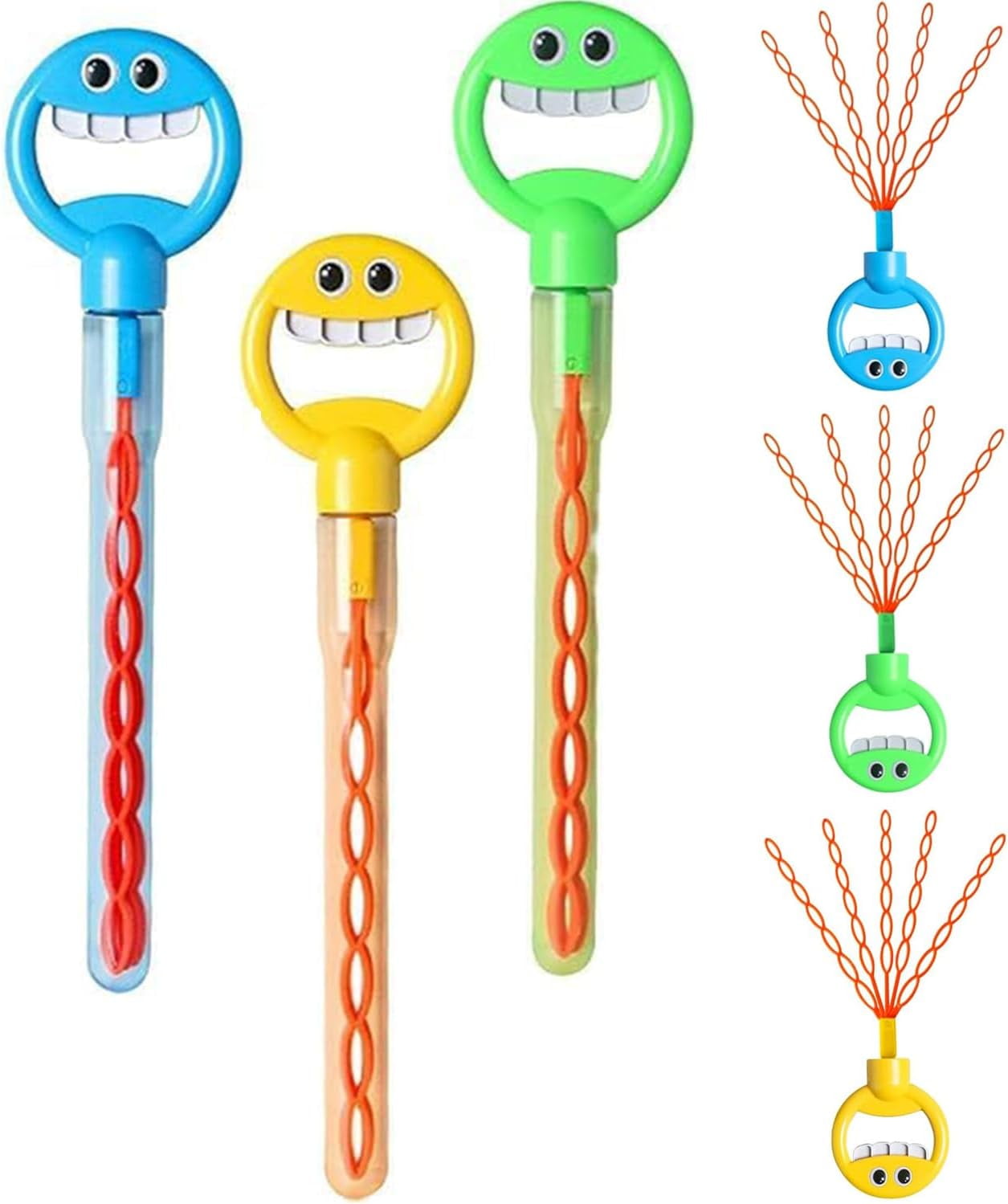 Heacare 32 Hole Smiling Face Bubble Stick With Bubbles Refill 2024 New