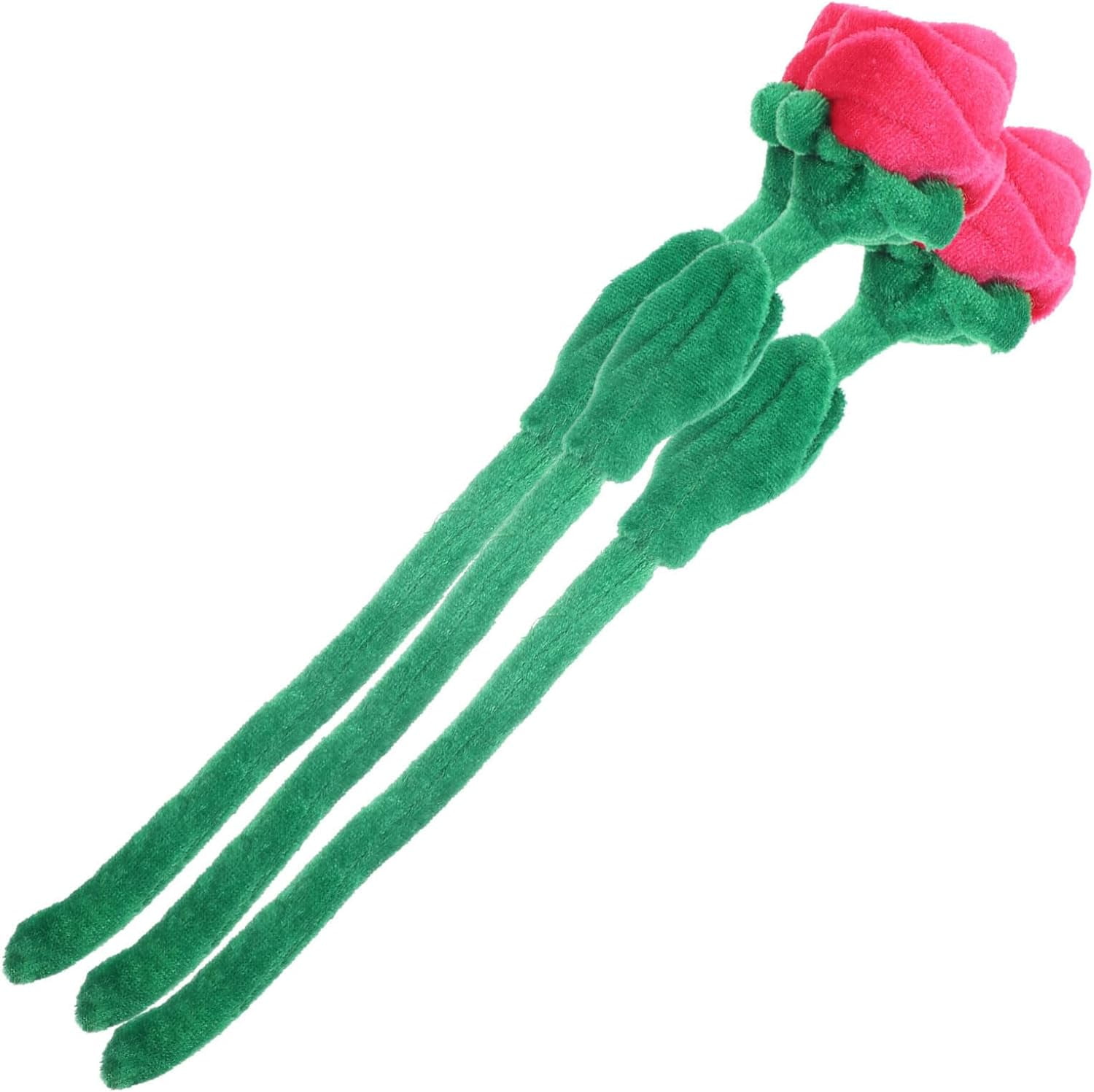 HeaCare 3pcs Plush Rose Flower Artificial Plush Rose Flower Toy ...