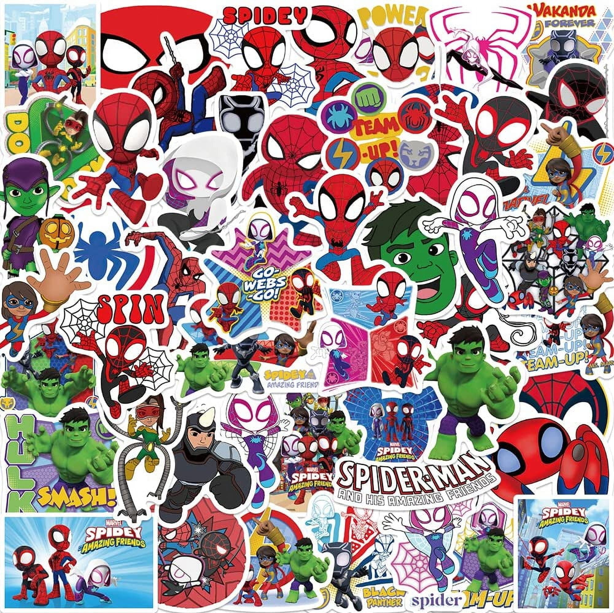 HeaCare 50Pcs Spidey and His Amazing Friends Stickers Pack,Waterproof ...
