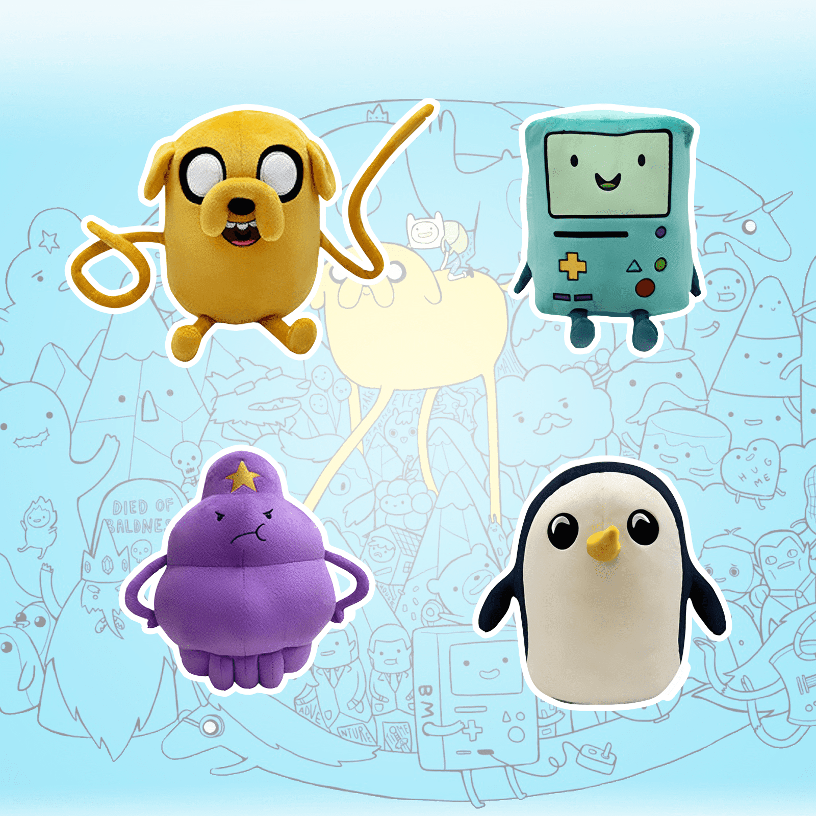 HeaCare Adventure Time Plush 5PCS Adventure Time Stuffed Animal Cute ...