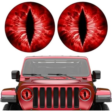 CCOCC 2Pcs Beast Eyes Headlight Decals Pair,Jeep Wrangler Truck Decals ...