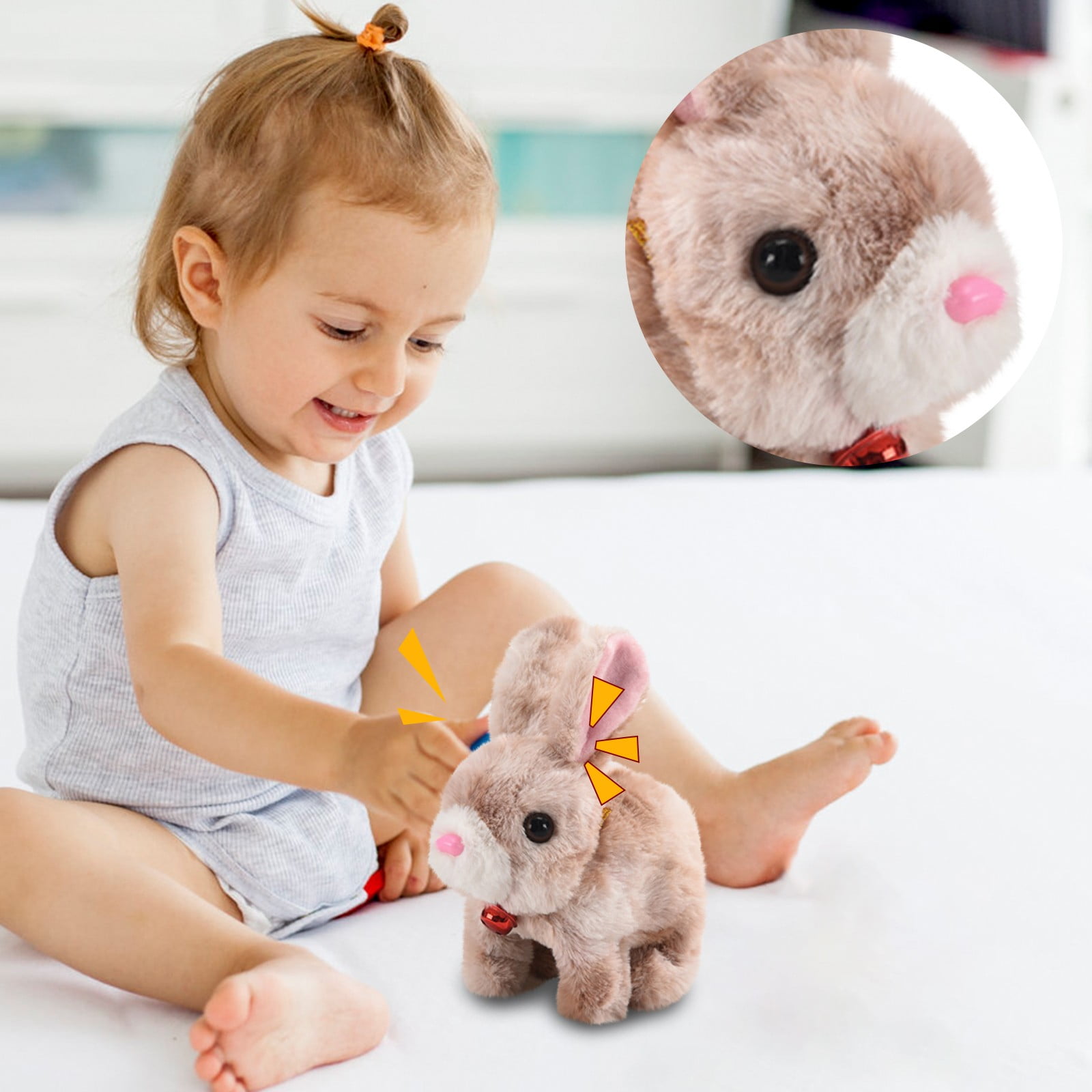 HeaCare Bunny Plush Cute Simulate Artificial Bunny Stuffed Animals ...