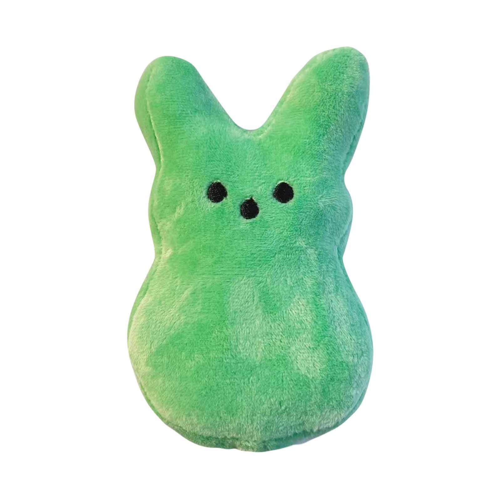 HeaCare Colored Peeps Bunny Plush Green Handheld Cute Shaggy Bunny Peep ...