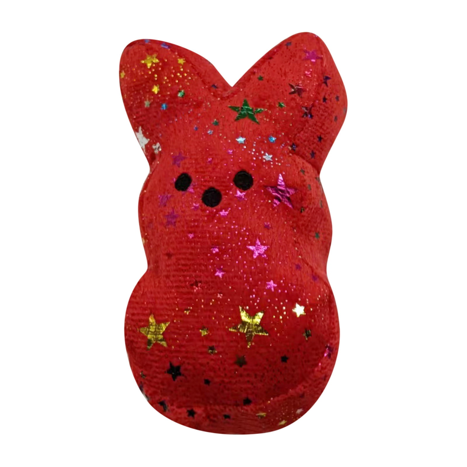 HeaCare Colored Peeps Bunny Plush Red Handheld Cute Shaggy Bunny Peep ...
