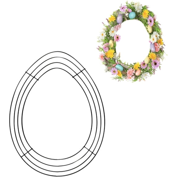 HeaCare Easter Wire Wreath Form, Easter Bunny Shape Wire Wreath Frame ...