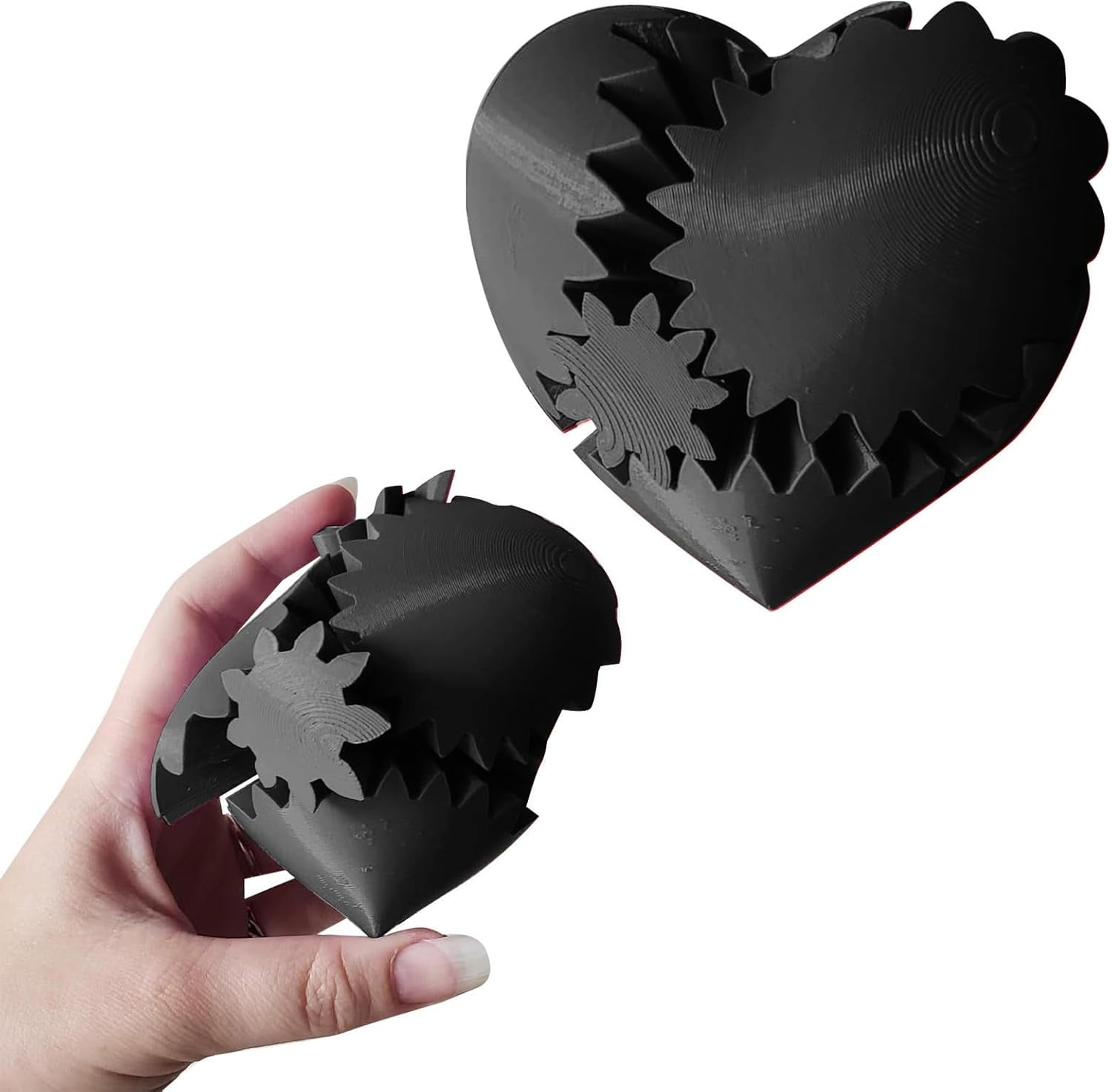 HeaCare Gear Ball 3D Printed, Gear Ball Spin Ball Heart Fidget Toy ...