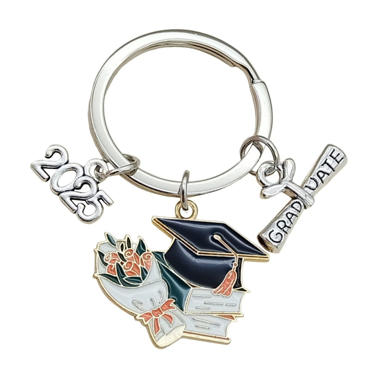 HeaCare Graduation Keychains 2025 Bachelor Hat Bouquet Scroll Decor ...