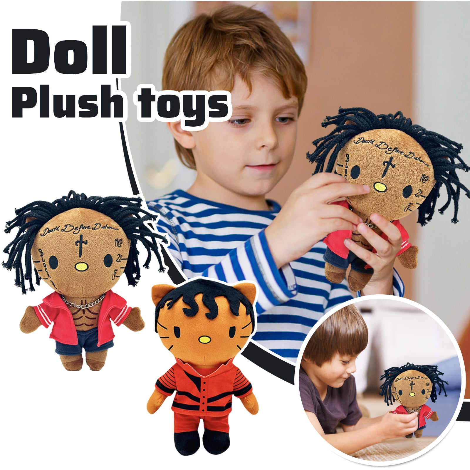 HeaCare Hello Kitty Travis Scott 2PCS Cute and Collectible Stuffed ...