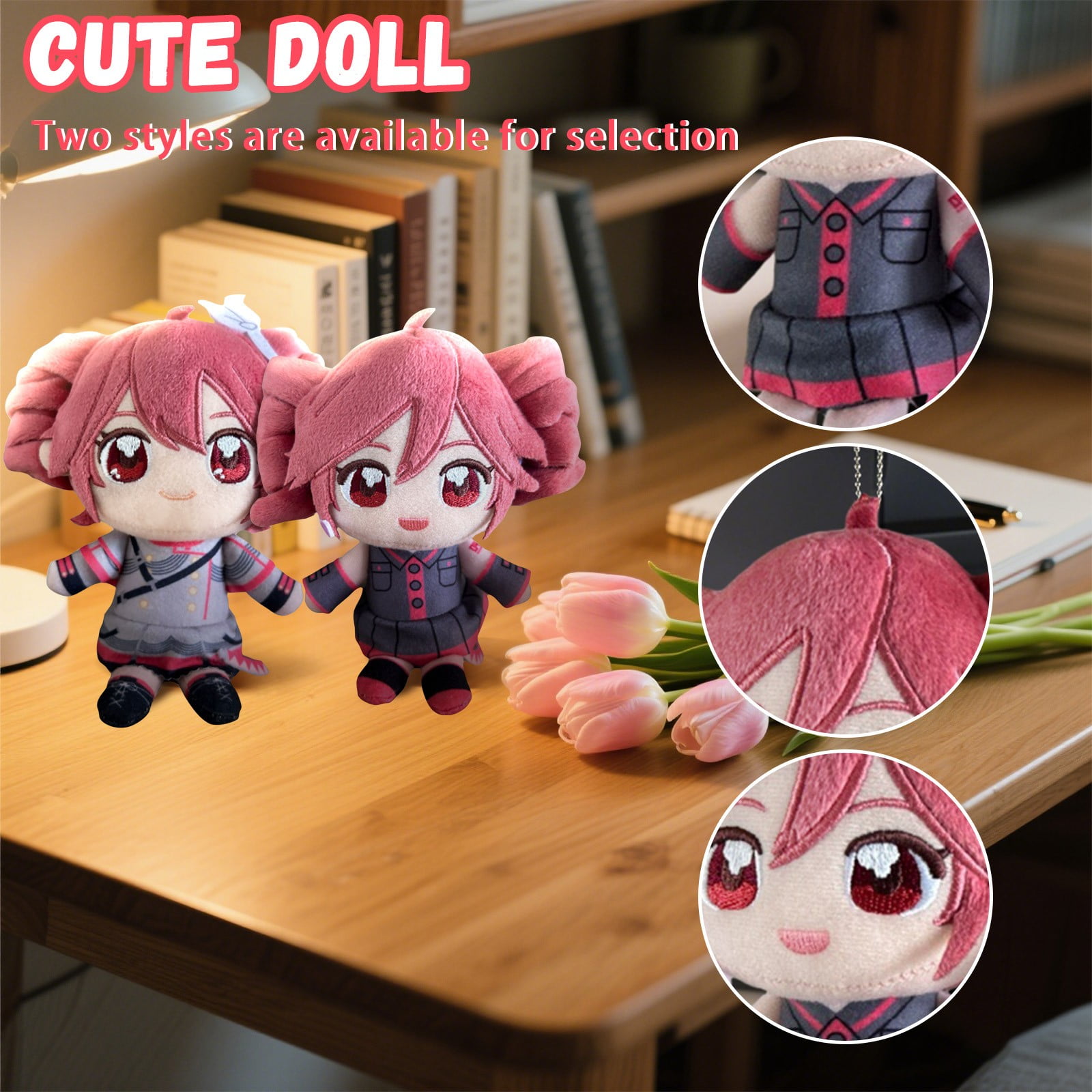 HeaCare Kasane Teto Cute and Collectible Stuffed Animals 2PC Pink ...