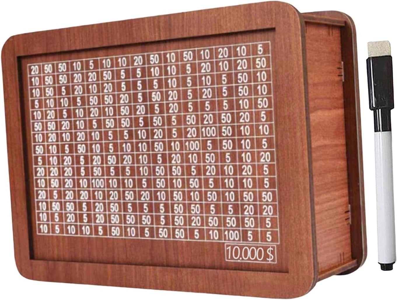 HeaCare Money Saving Box, Wooden Money Box with Money Target and ...