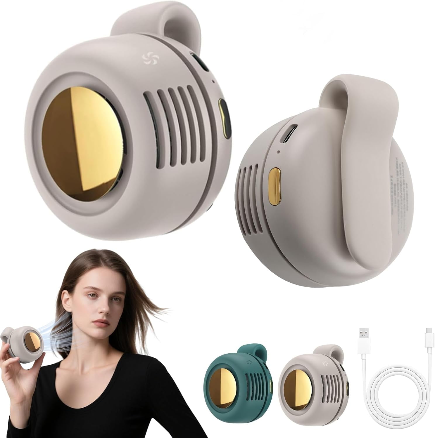 HeaCare Portable Silent Mini Bladeless Fan Clip On, 2025 New Adjustable ...