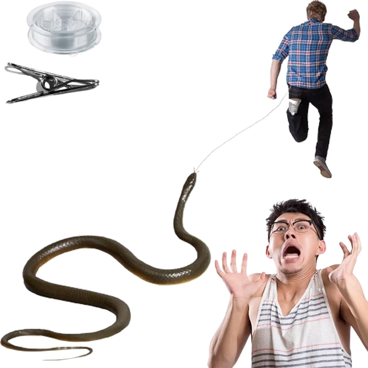 HeaCare Snake Prank with String Clip - Clip on Snake Prank, Snake on a ...