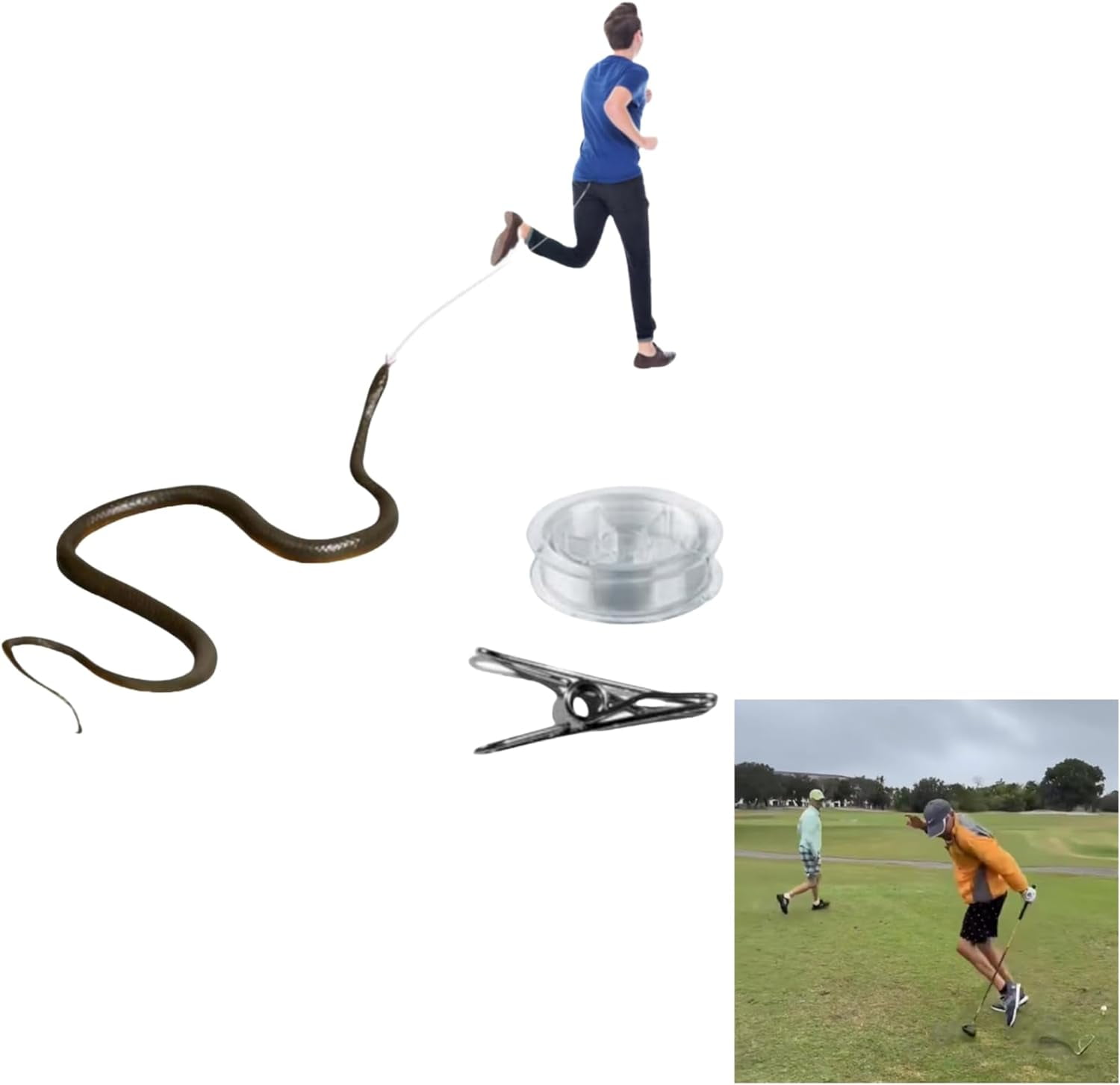 HeaCare Snake Prank with String Clip, Golf Snake Prank, 2024 Snake ...