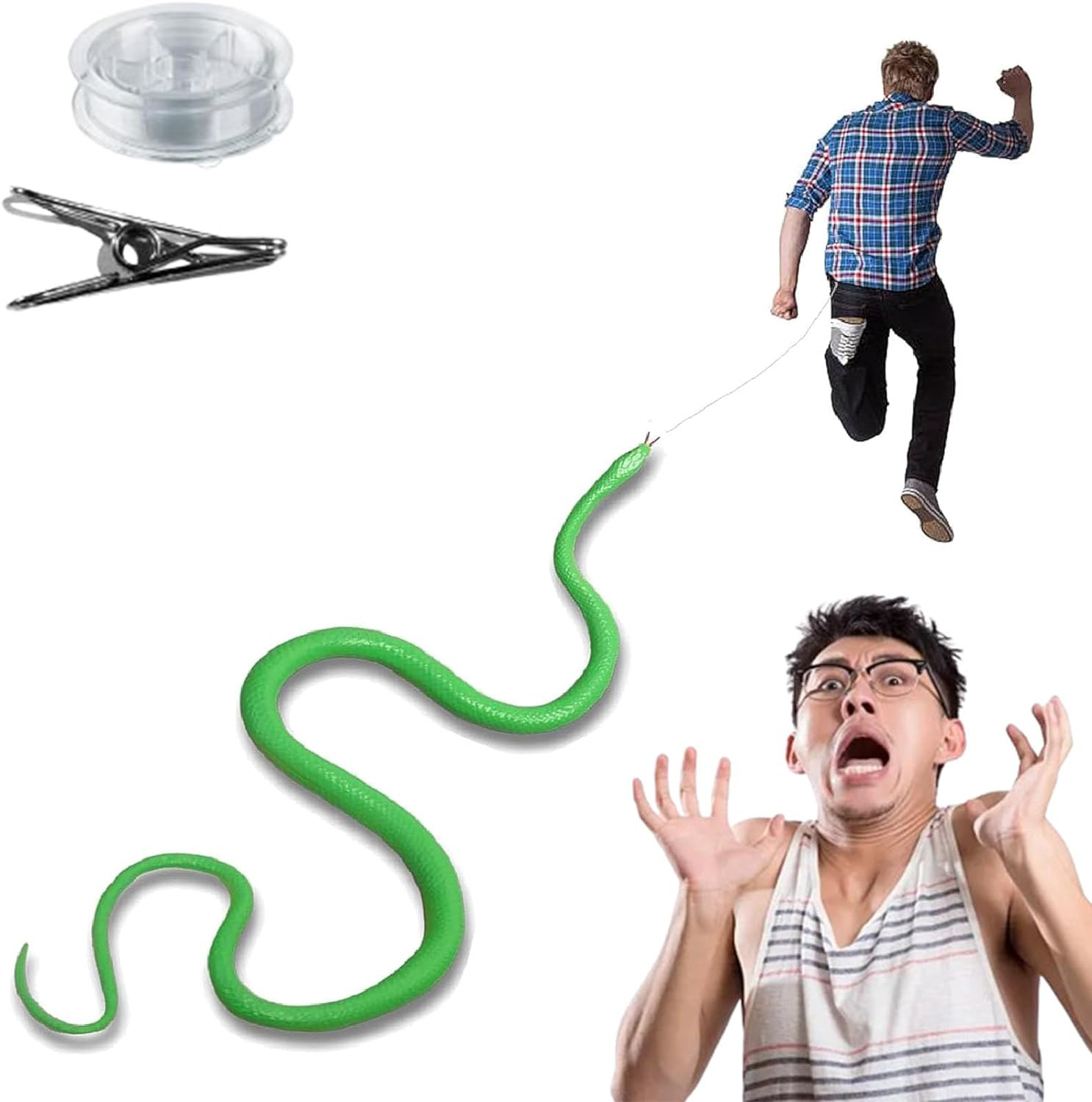 HeaCare Snake Prank with String Clip - Clip on Snake Prank, Snake on a ...