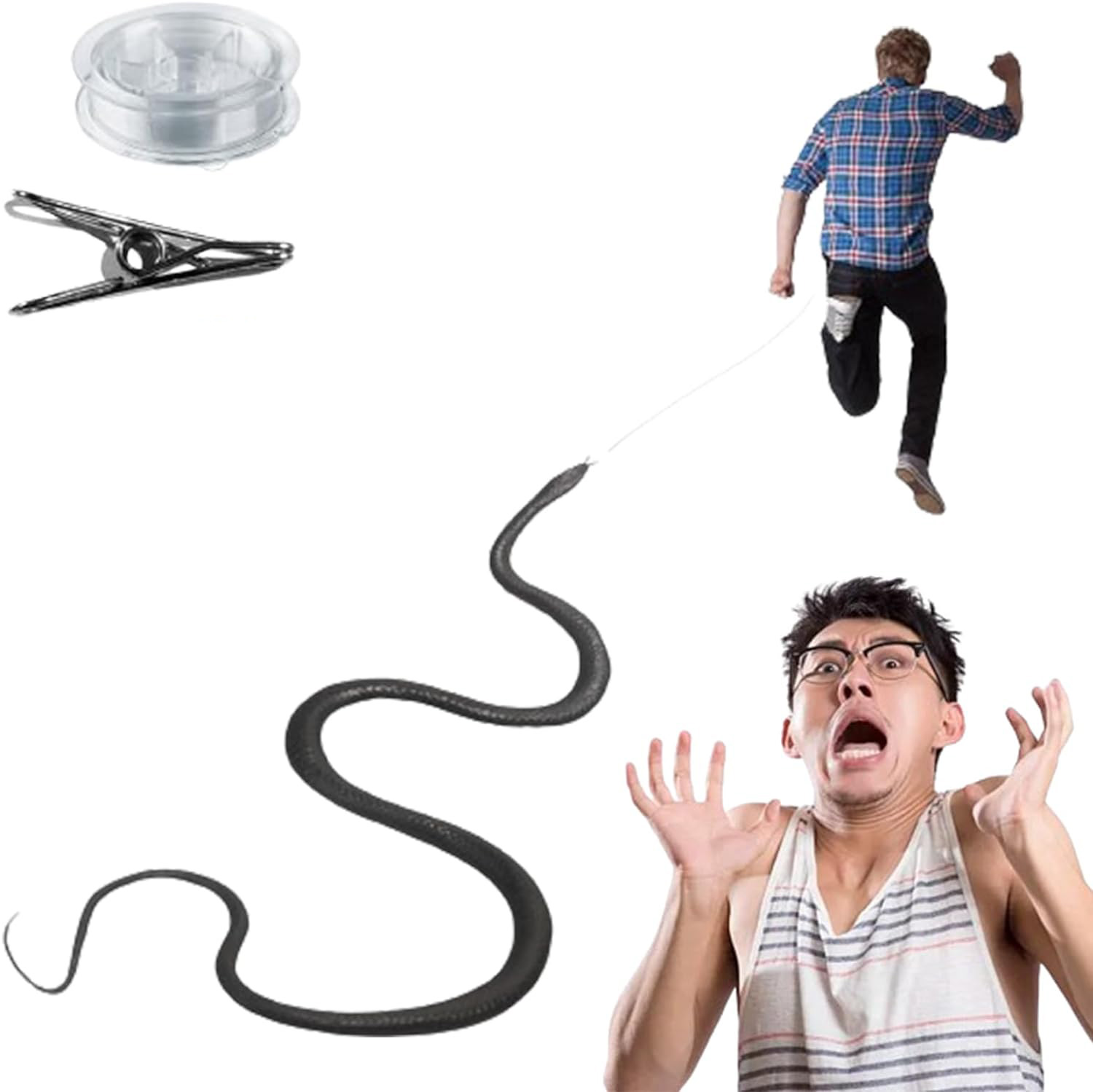 HeaCare Snake Prank with String Clip - Clip on Snake Prank, Snake on a ...