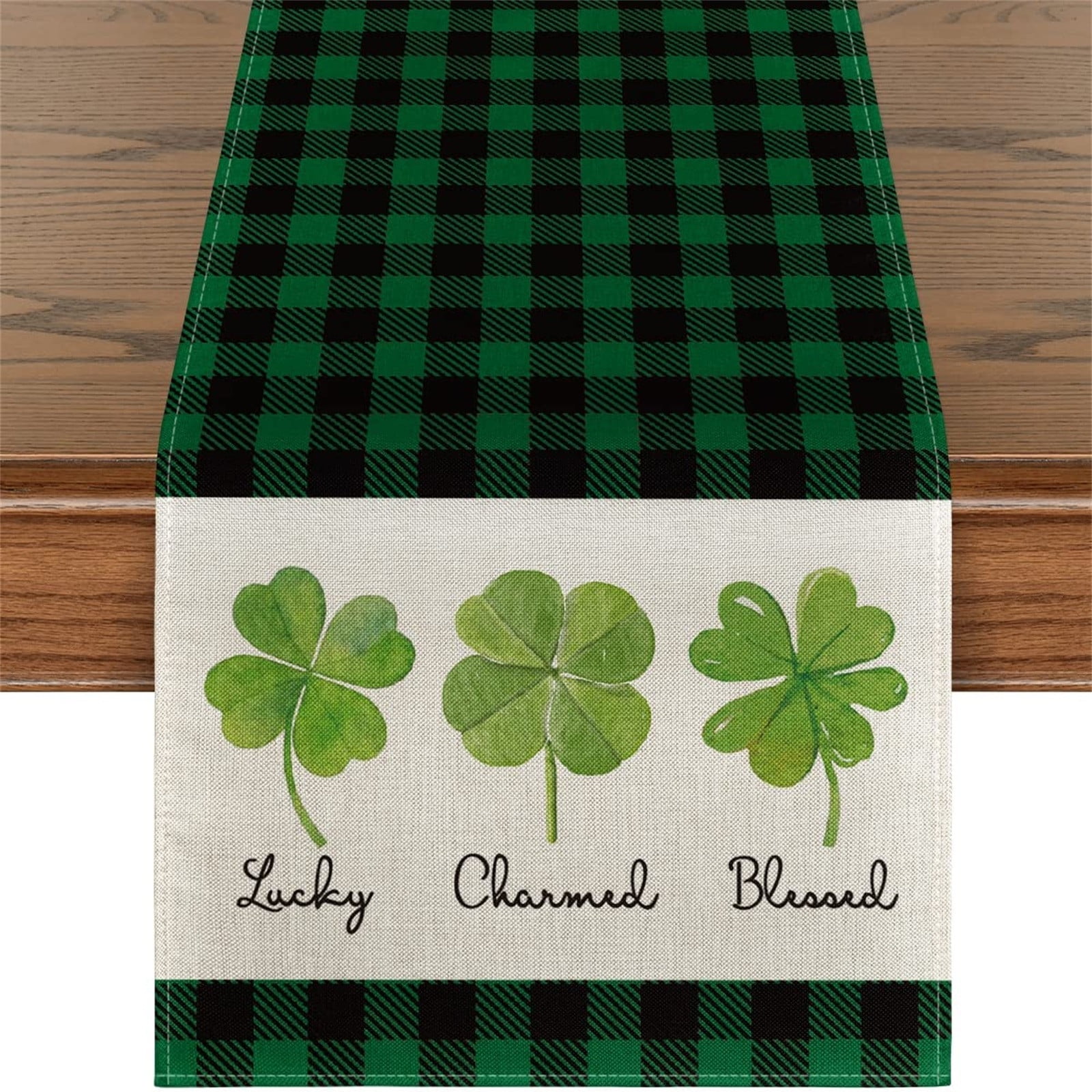 Heacare St Patricks Day Decorations Table Runner Home Decor Table Cloth