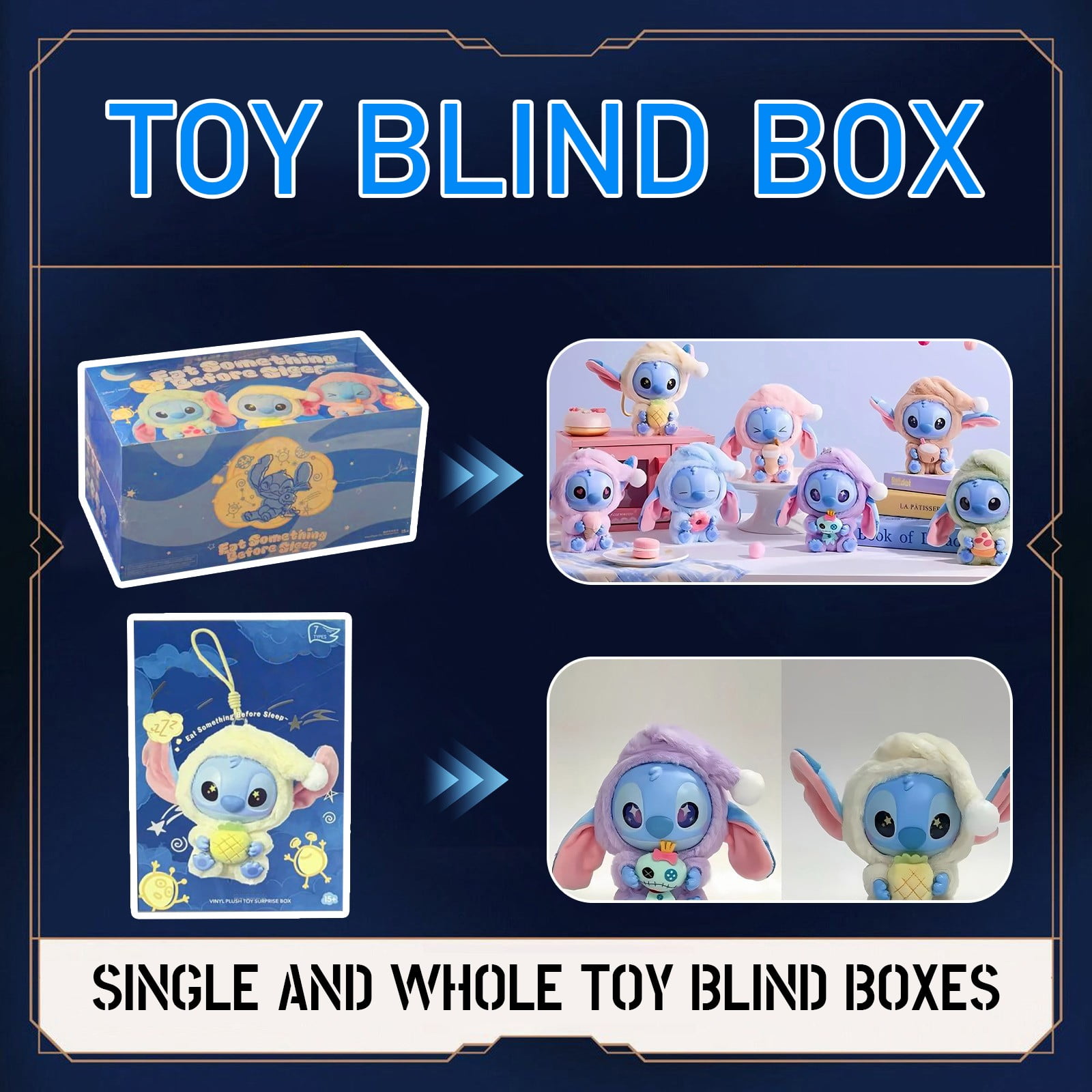 HeaCare Stitch Plushie Blind Box - 1PC Kawaii Mystery Box Stitch Action ...