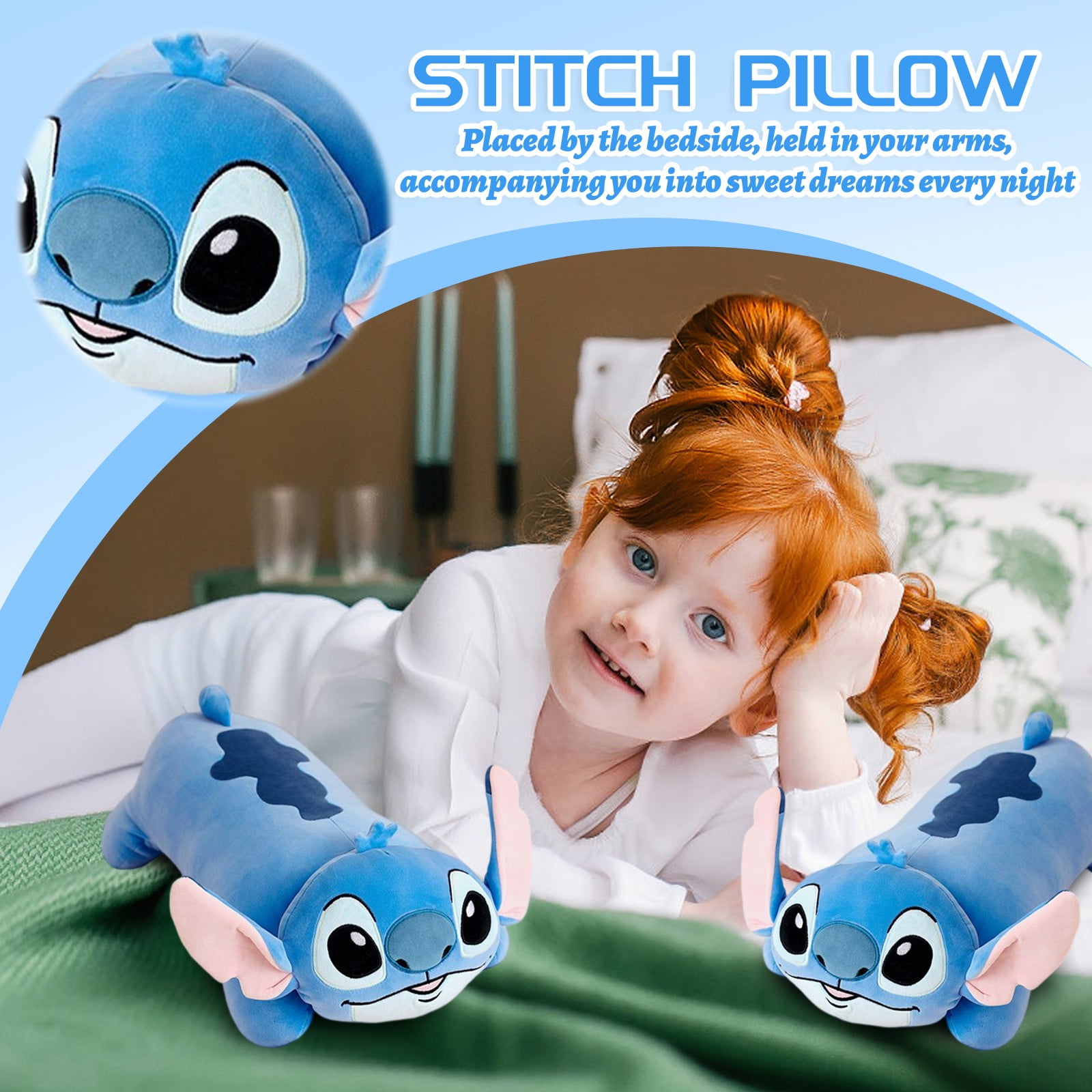 HeaCare Stitch Plushies Soft Huggable Cute Blue Plushies Popular ...