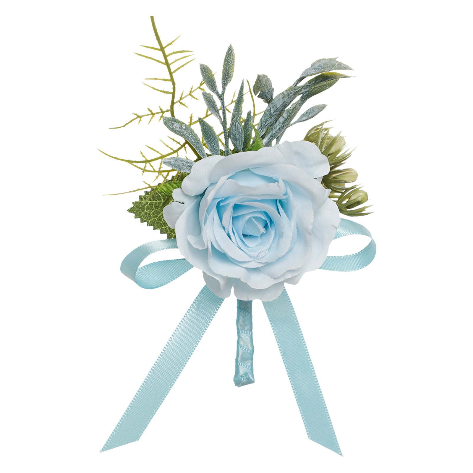 HeaCare White Corsage and Boutonniere Set, Prom Flower Wrist Corsage ...