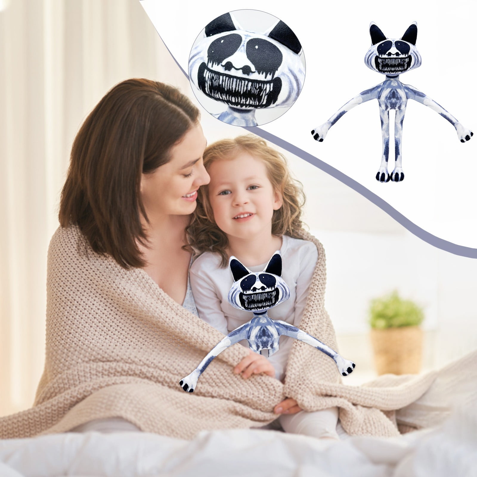 HeaCare Zoonomaly Plush Toys 13.78" Zoonomaly Monster Smile Cat Rag ...