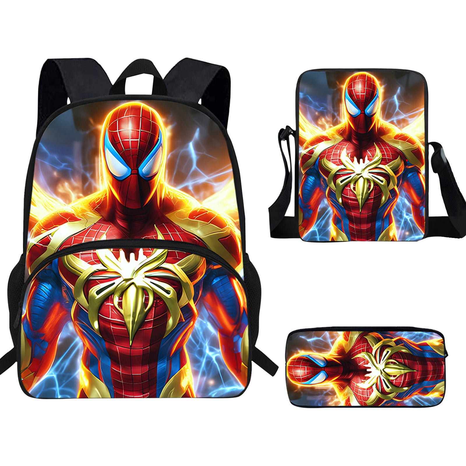 HeaDream 15.41" Super-Hero Spider Backpack, 3 Pcs Brave Series ...