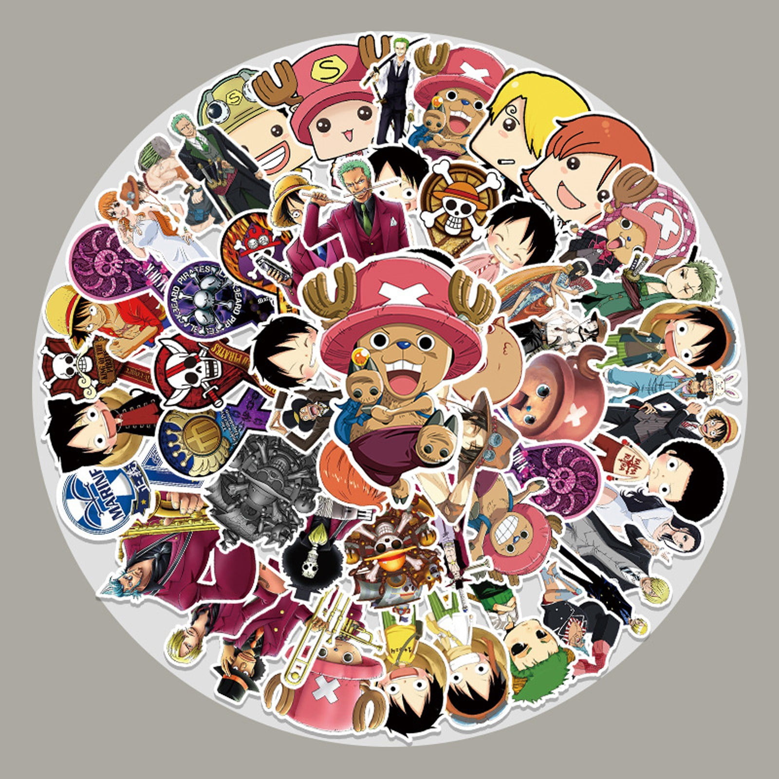 HeaDream 56 pcs ONE PIECE Stickers, ONE PIECE Waterproof Vinyl Decal ...