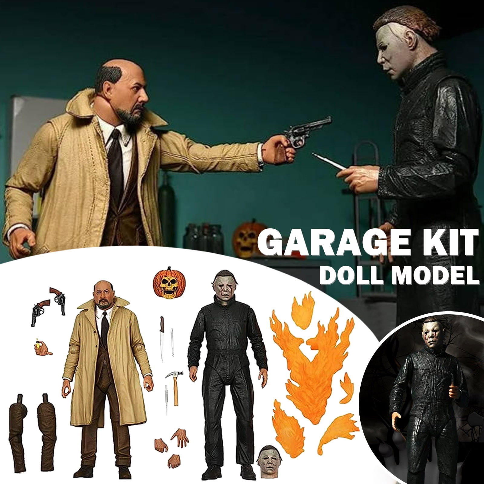 HeaDream 7" Halloween Figures Collectible Ornament, Michael Myers and ...