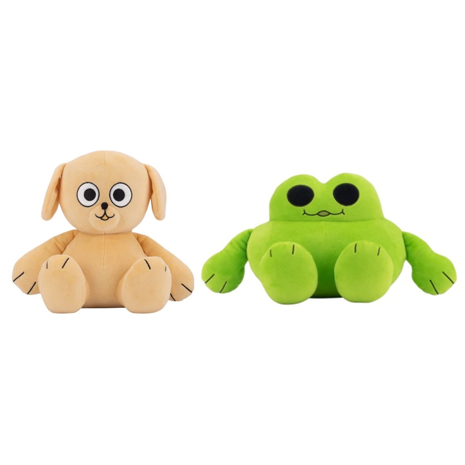 HeaDream 9.8" Puppy and Frog Plush Toy, 2PCS Cartoon Style Children's ...