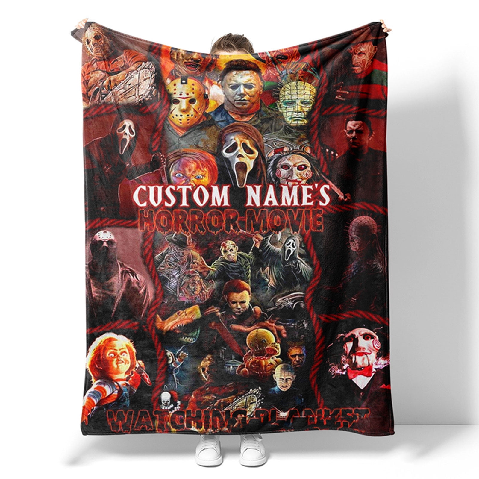 HeaDream Halloween Decor Scary Horror Movie Atmosphere Watching Blanket ...
