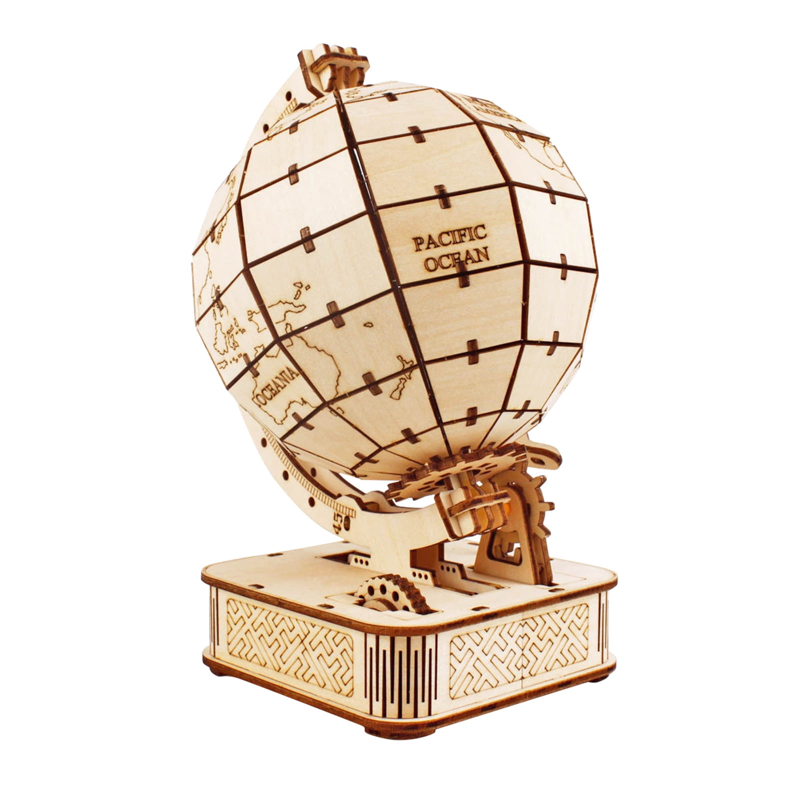 HeaDream Handmade Diy Globe 3d Wooden Puzzle Globe Kit Mechanical Model ...