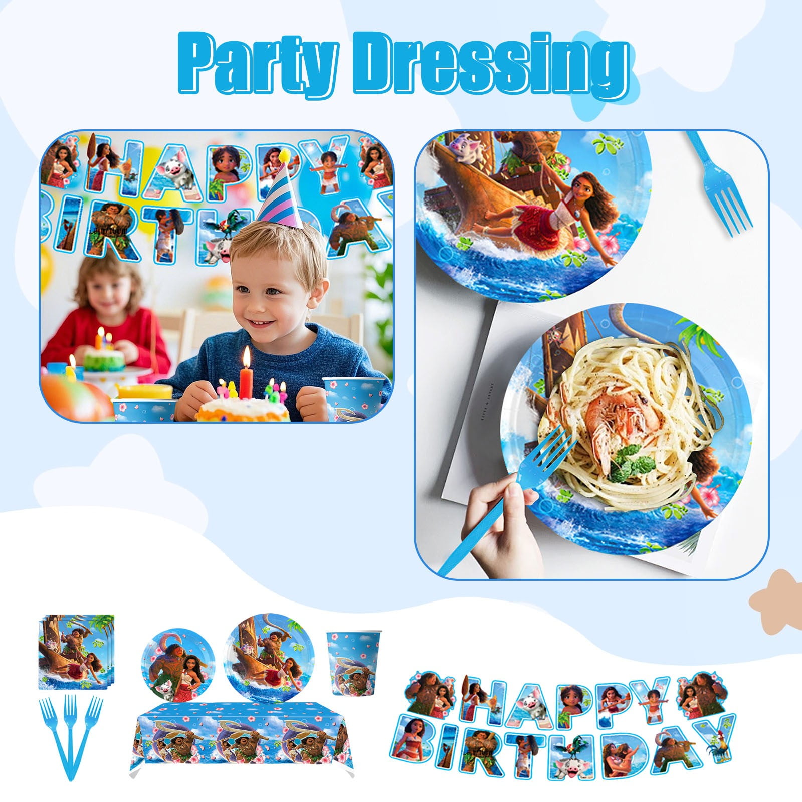 HeaDream Moana Themed Party Decoration Moana Party Decoration Creative ...