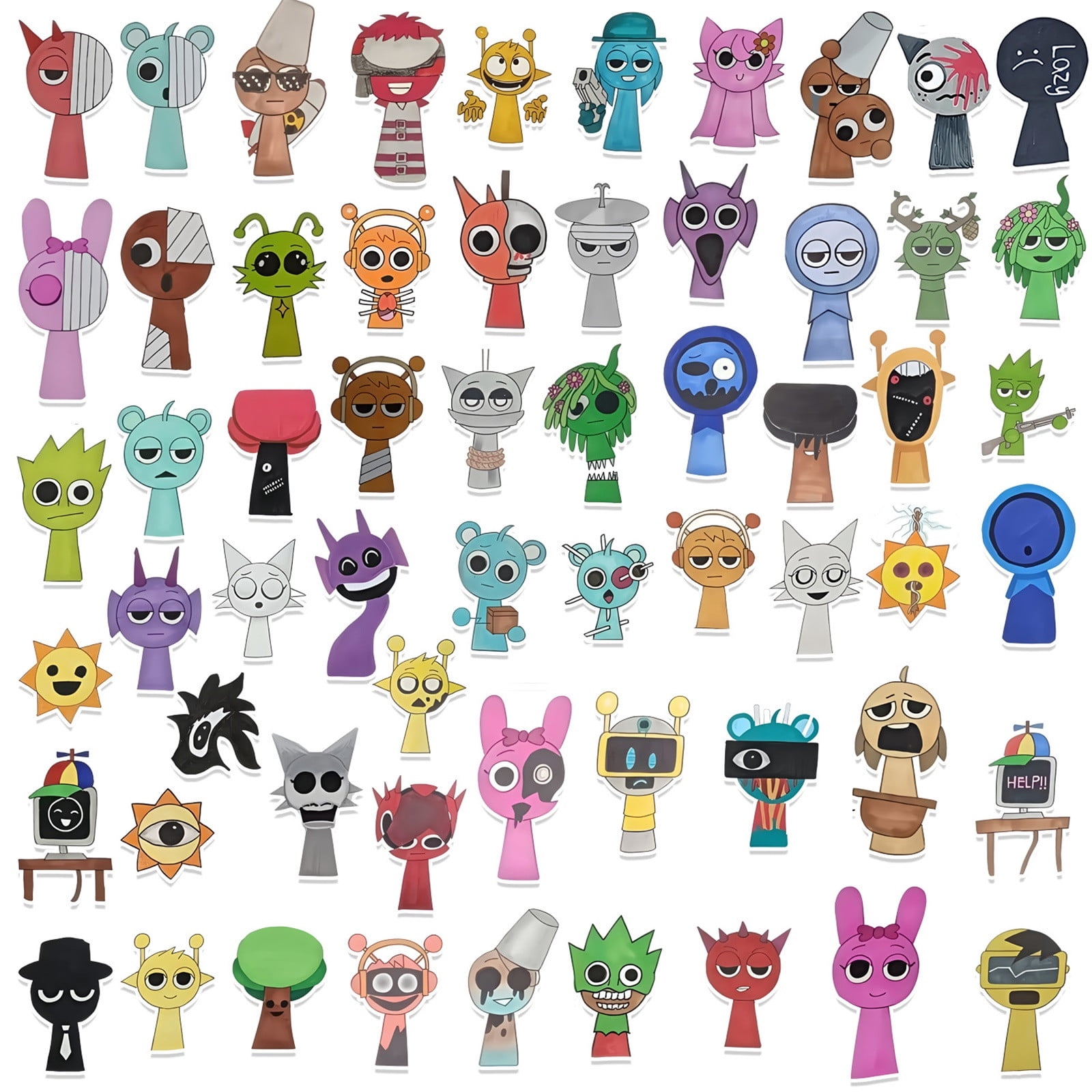 HeaDream Sprunki 120 Premium Collection Of Unique Cartoon Character ...