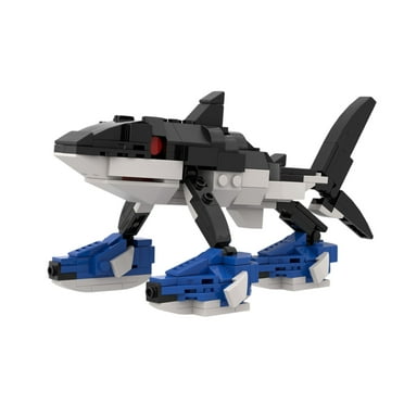Mechanical Shark STEM Building Set,Sea Animal Toys Crossing Shark with ...
