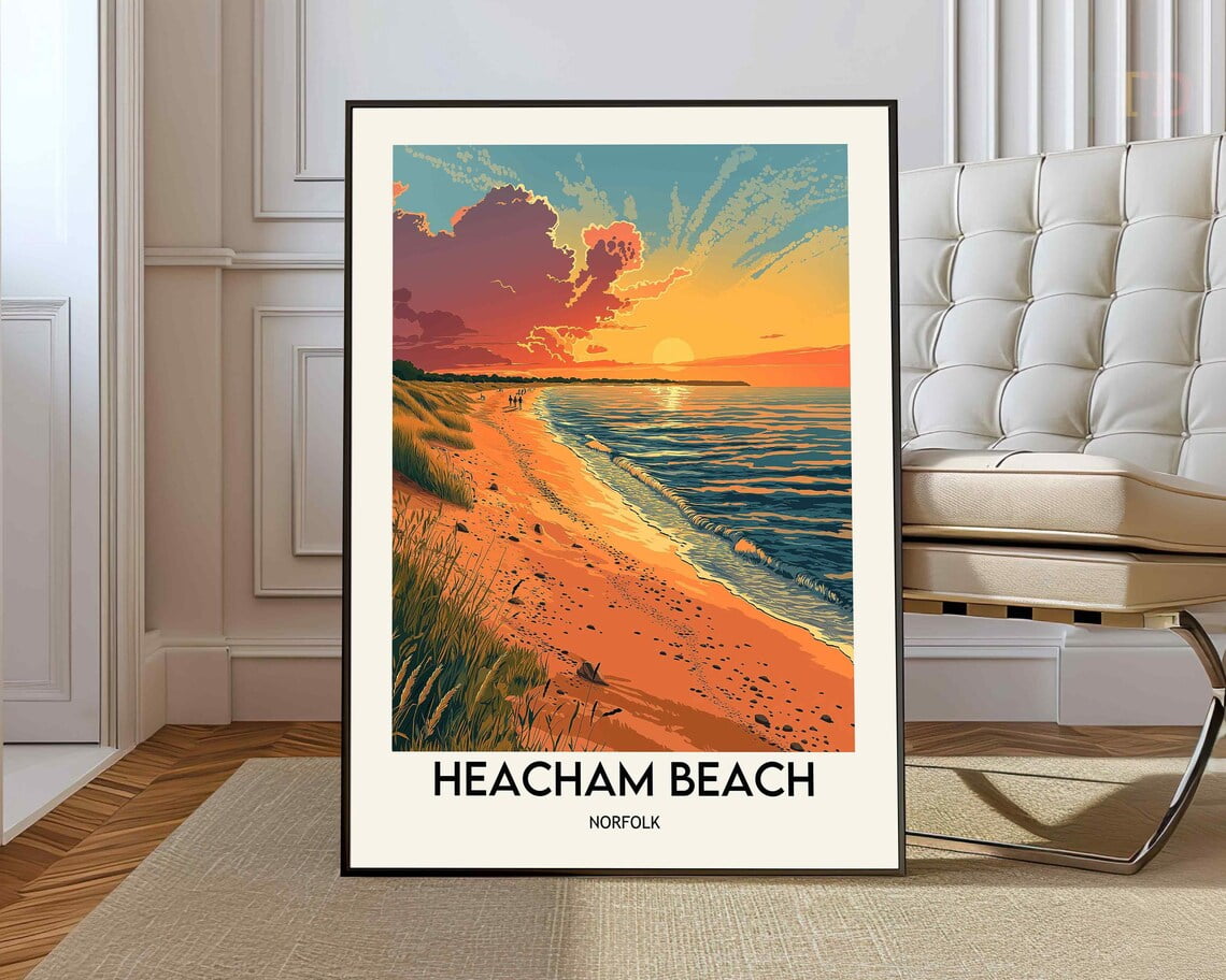 Heacham Beach Poster, Heacham Beachheacham Beach Print, Heacham Beach ...