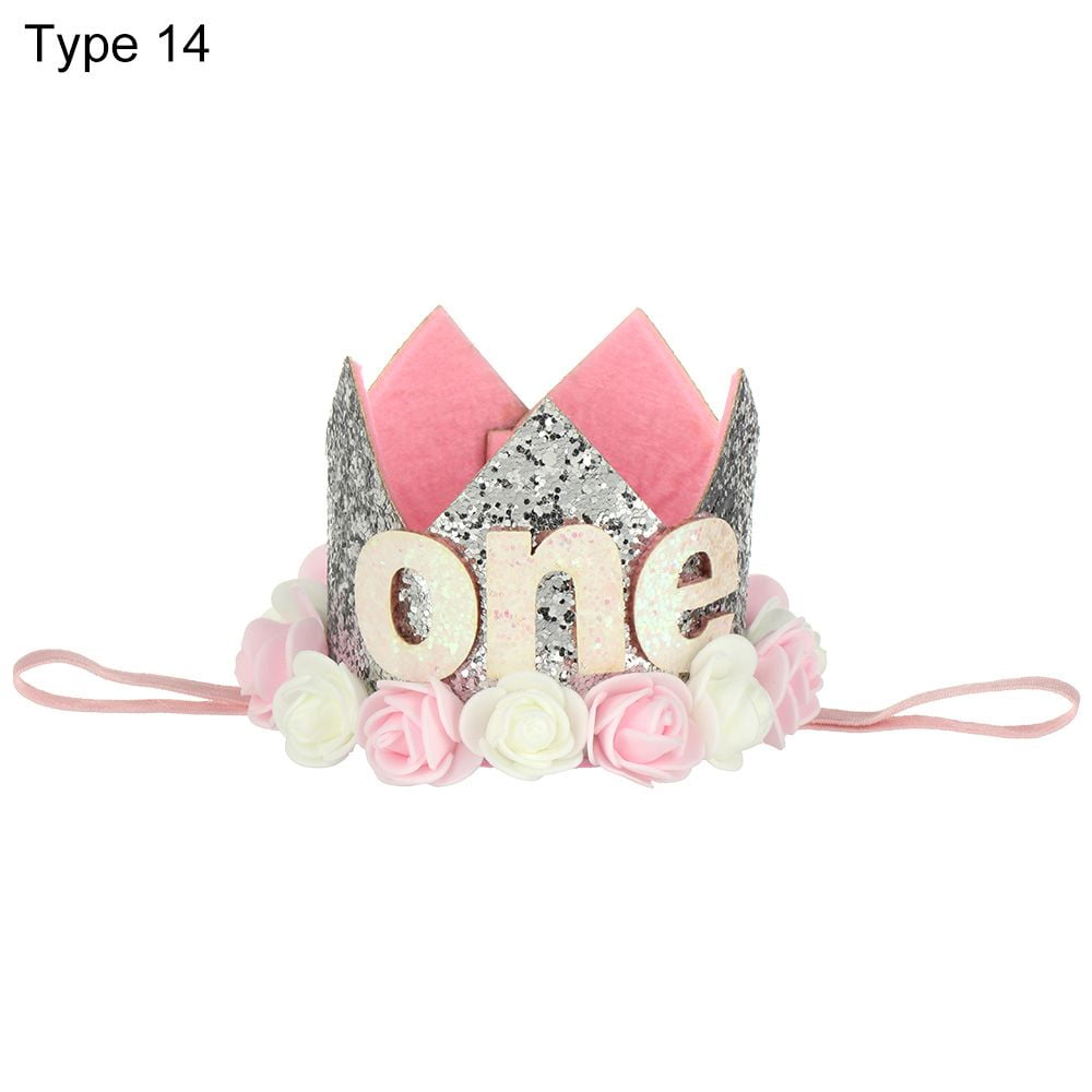 Head Band Hair Accessory Gender Reveal Baby Crown Happy Birthday Party ...